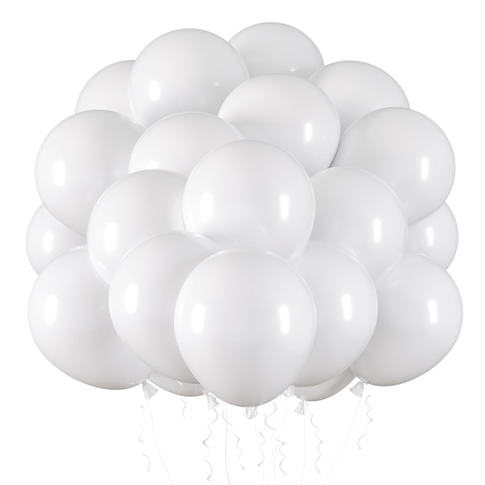 65pcs Metallic Silver Latex Balloons, 12 Inches Helium Silver Party ...