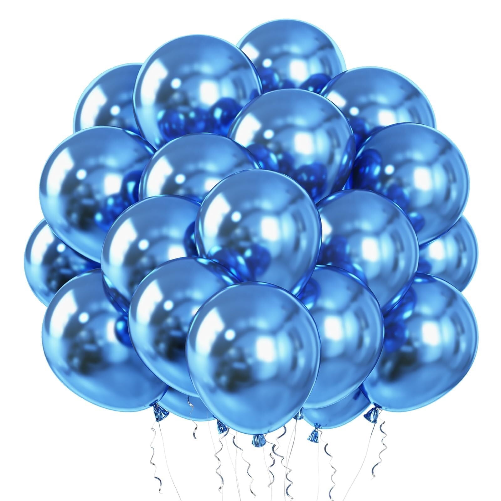 65pcs Metallic Silver Latex Balloons, 12 Inches Helium Silver Party ...