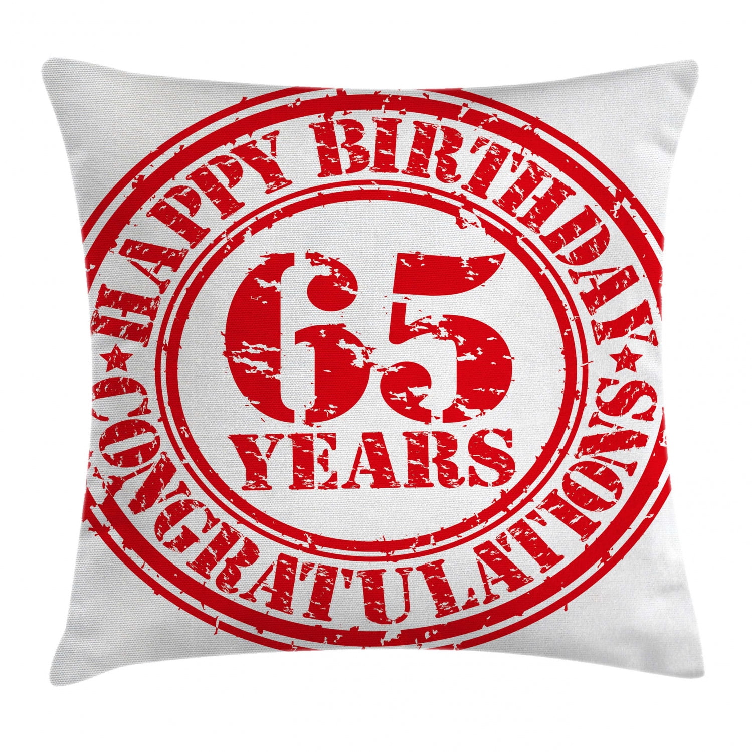 65th Birthday Decorations Throw Pillow Cushion Cover, Sixty Five Years ...