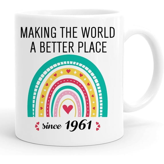 65th Birthday Gifts Coffee Mugs - Fabulous 1961 Gifts for Women and Men ...
