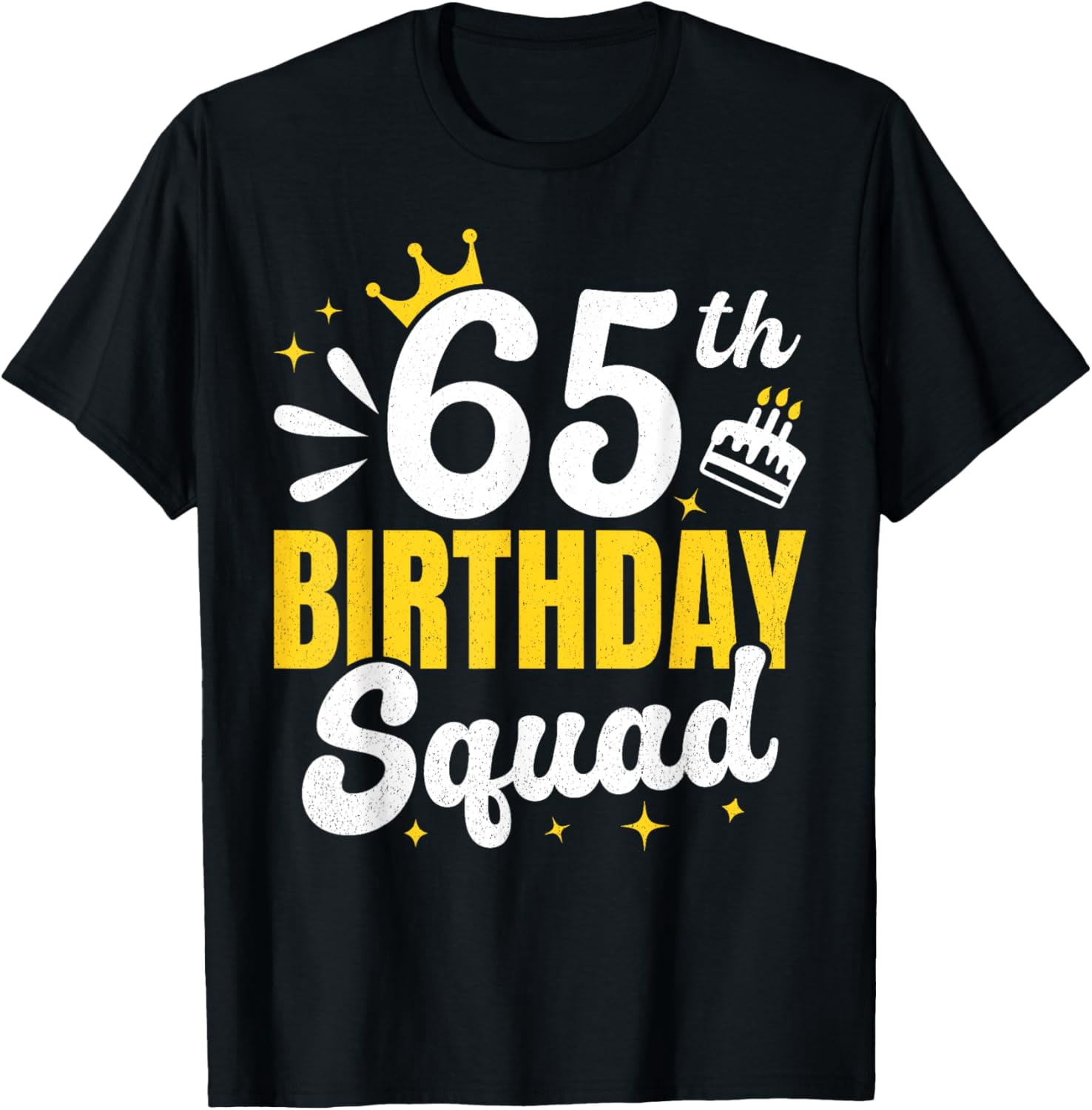65th birthday squad, matching group turning 65 years cake T-Shirt ...