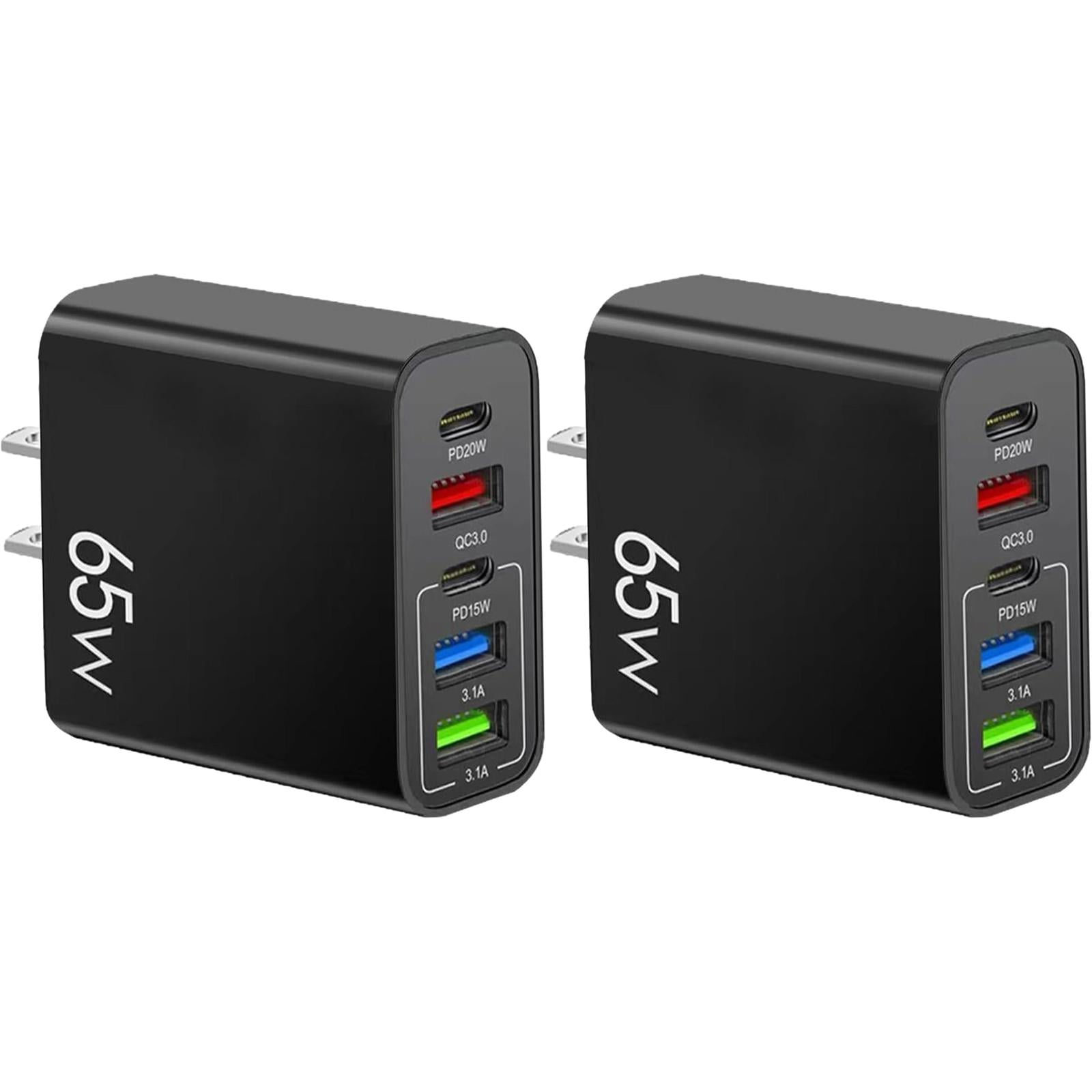 65w Charger PC+ABS Charging Station Compact Wall Charger 2type C Pd+ ...