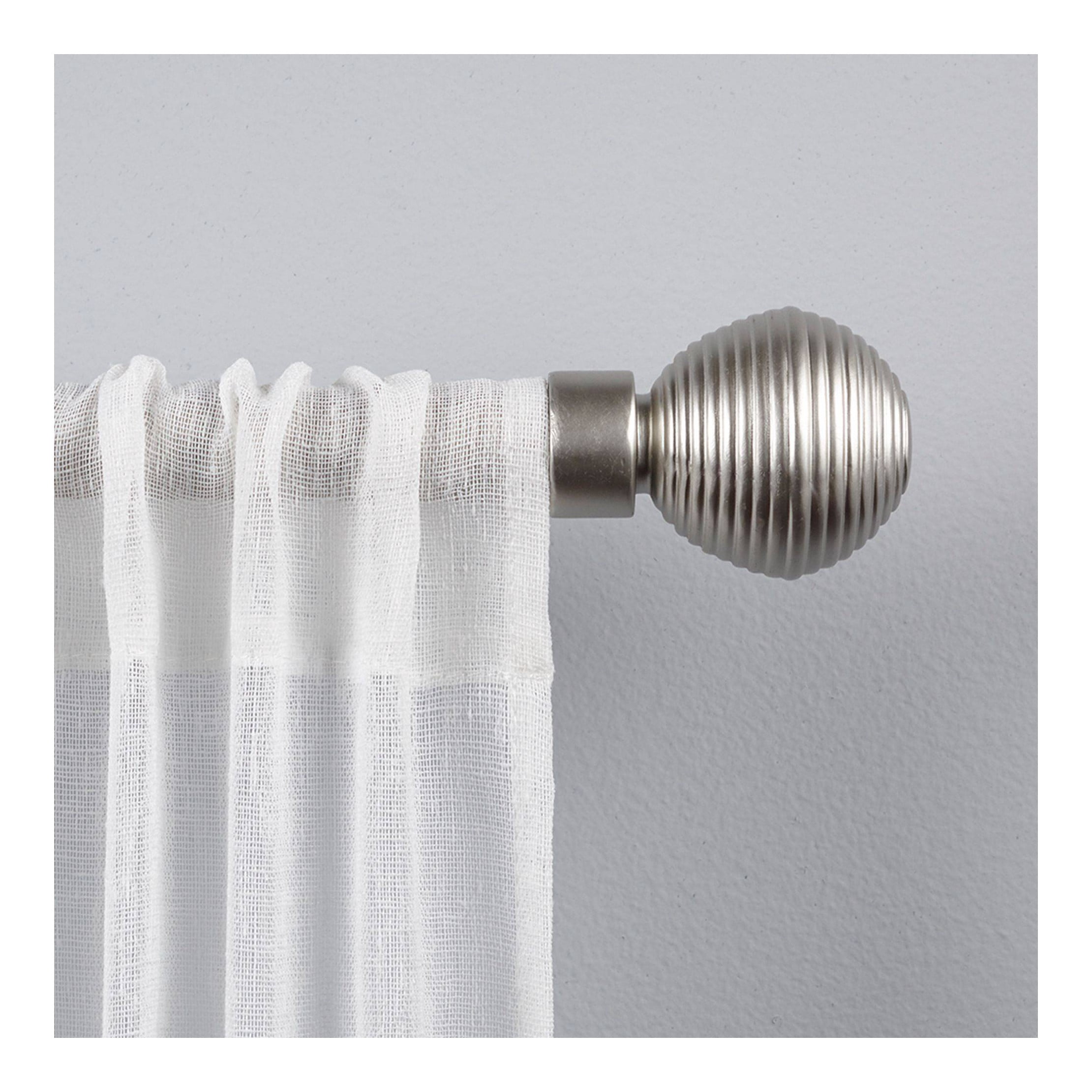 66"-120" Modern Layer Curtain Rod - Matte Silver - Walmart.com