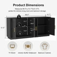 66.5 Inch Sideboard Buffet Cabinet with Storage, Modern Mid- Accent ...