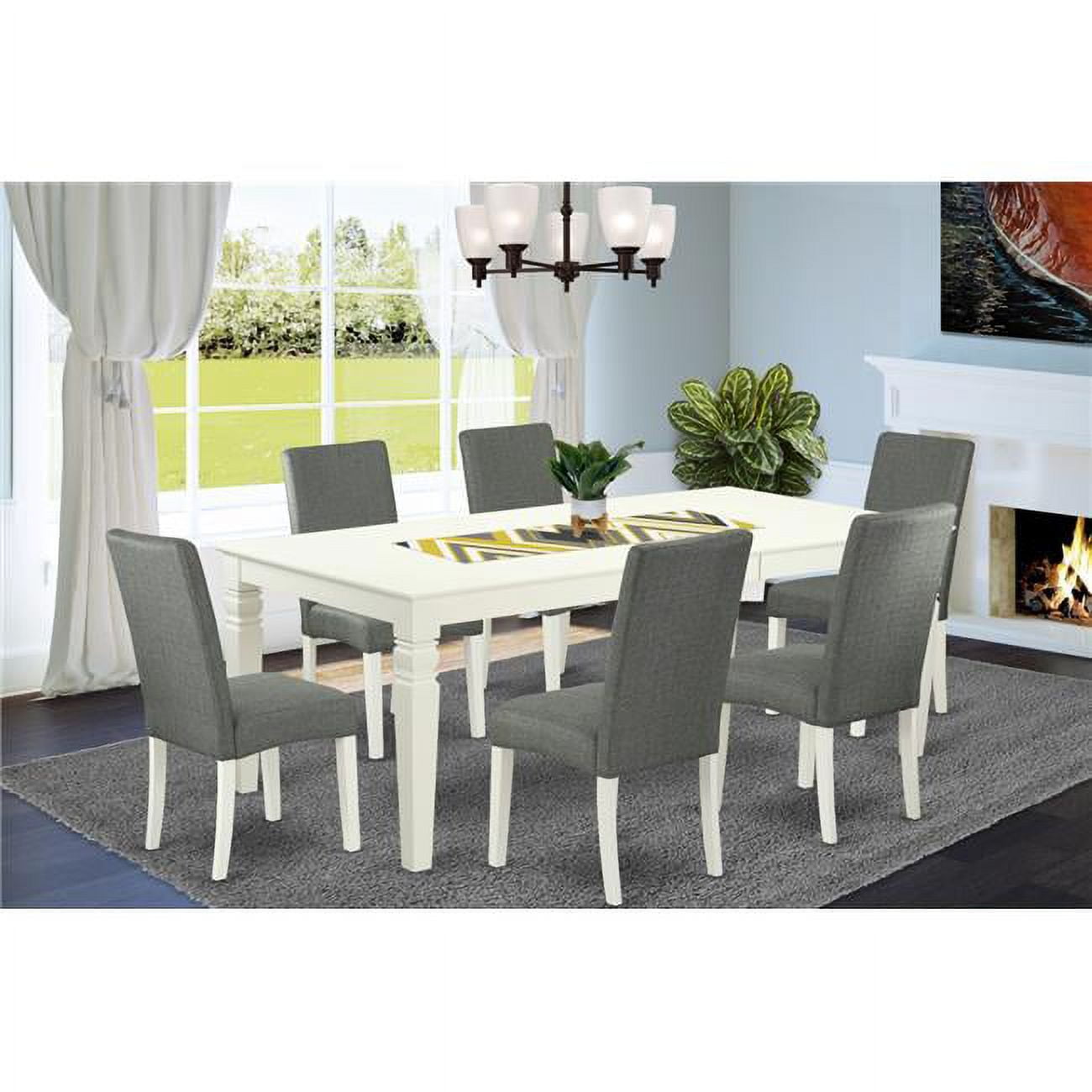 66-84 in. Logan Rectangle Kitchen Table with 18 in. Self Storing ...