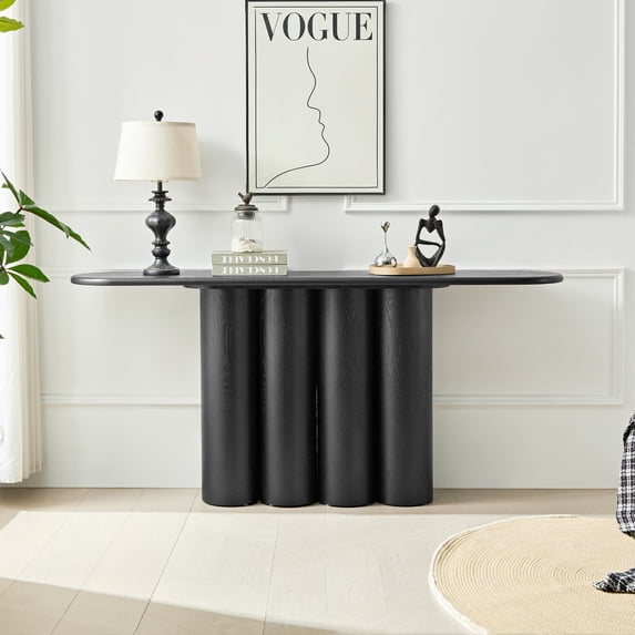 66.93'' Modern Console Table for Entryway with Unique cylinders Legs ...
