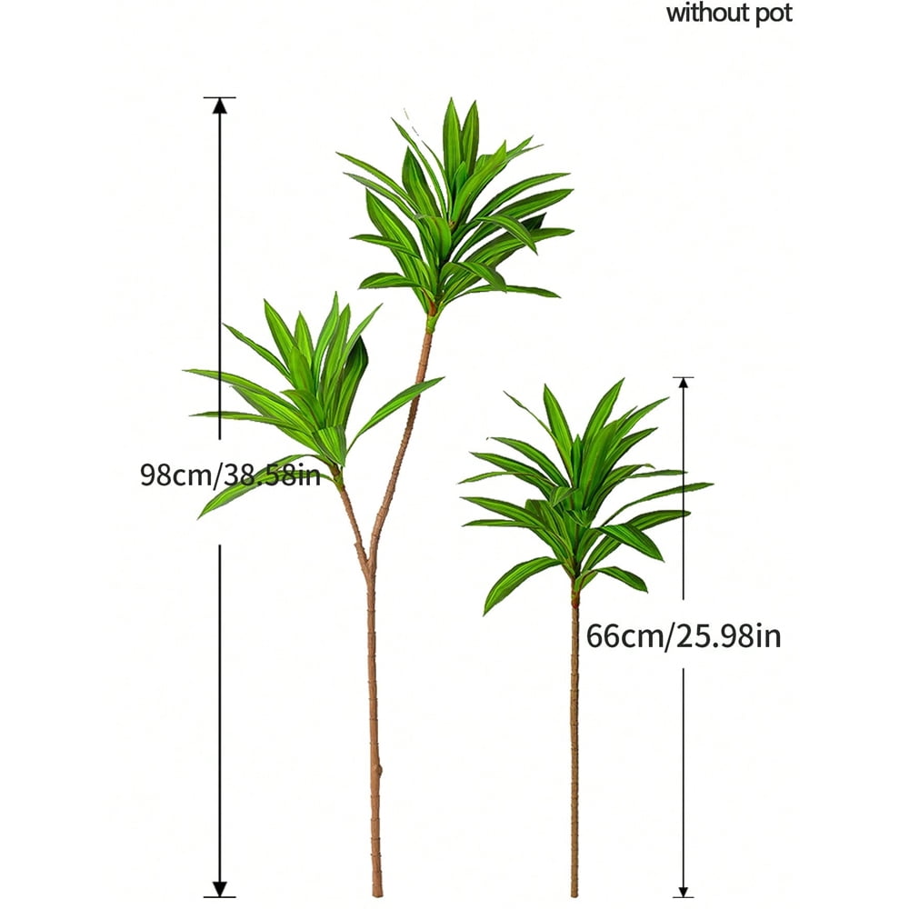 66-98cm Large Artificial Tropical Plants Fake Green Leaves Faux ...