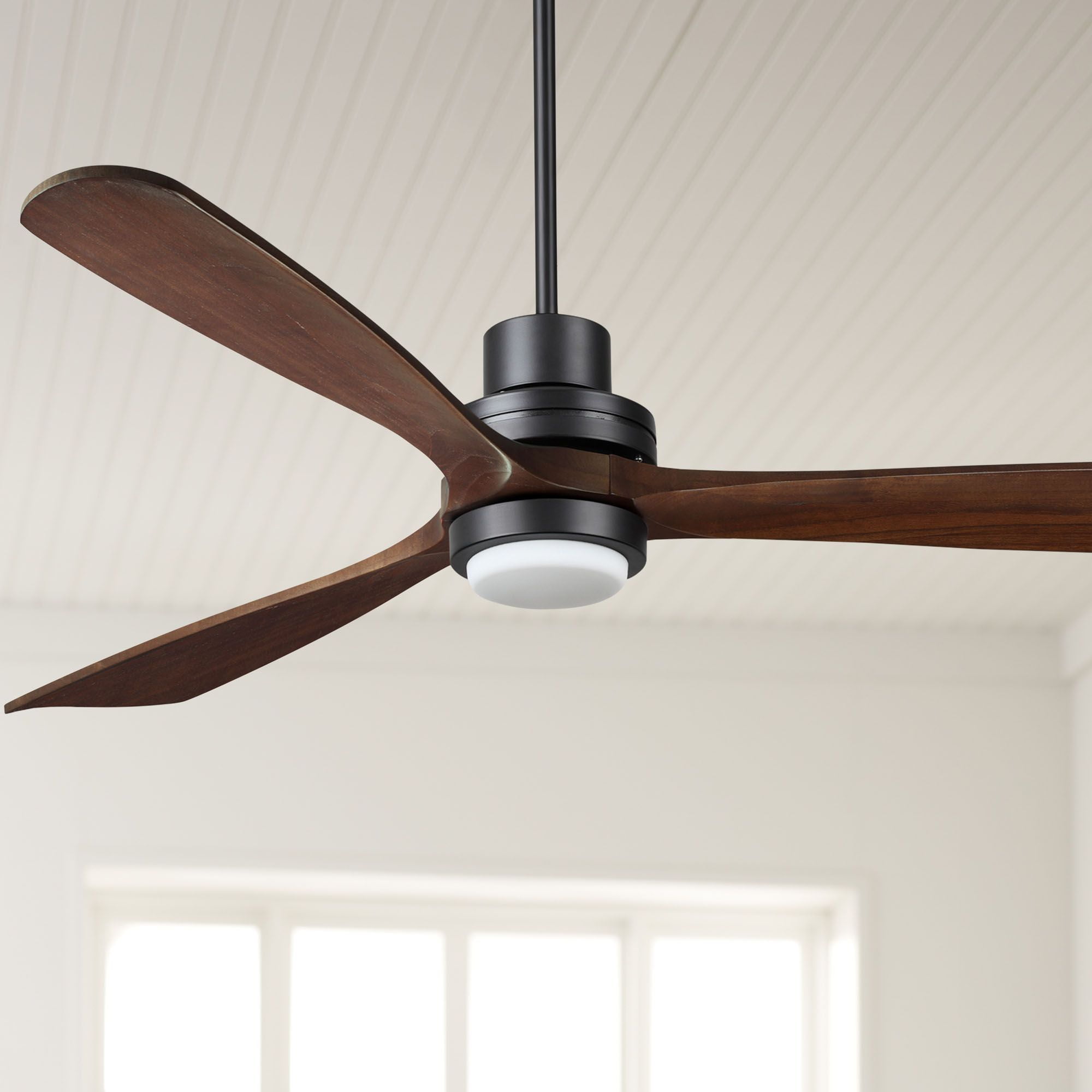 66" Casa Vieja Delta-Wing XL DC Industrial Indoor Ceiling Fan with LED ...