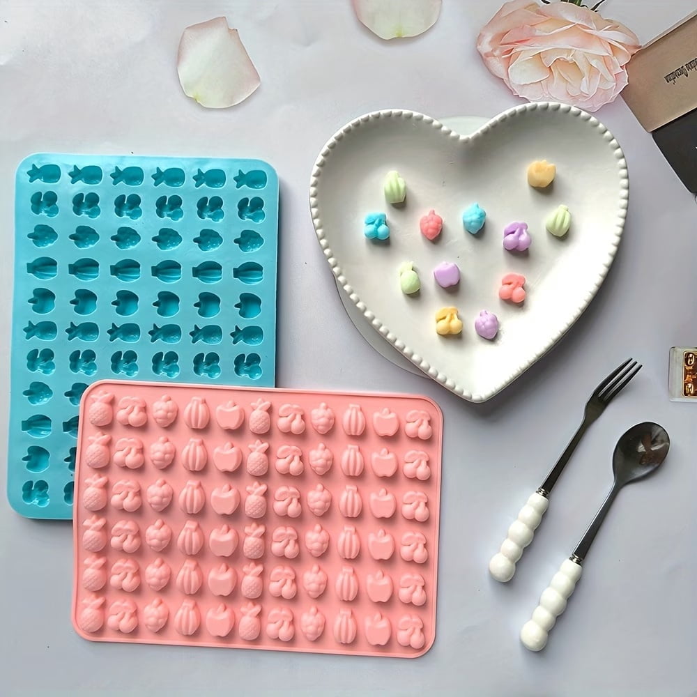 66-Cavity Silicone Mold for Candy, Gummy, Chocolate, and Ice Cubes ...