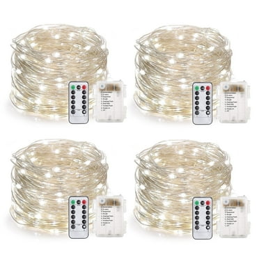 Walmart 33ft 100 LED Cordless Fairy Lights with Remote, Timer ...