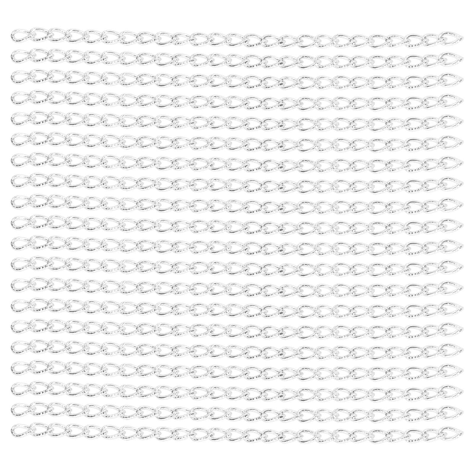 66 Feet Aluminum Curb Chains DIY Jewelry Elegant Style Metal Craft ...