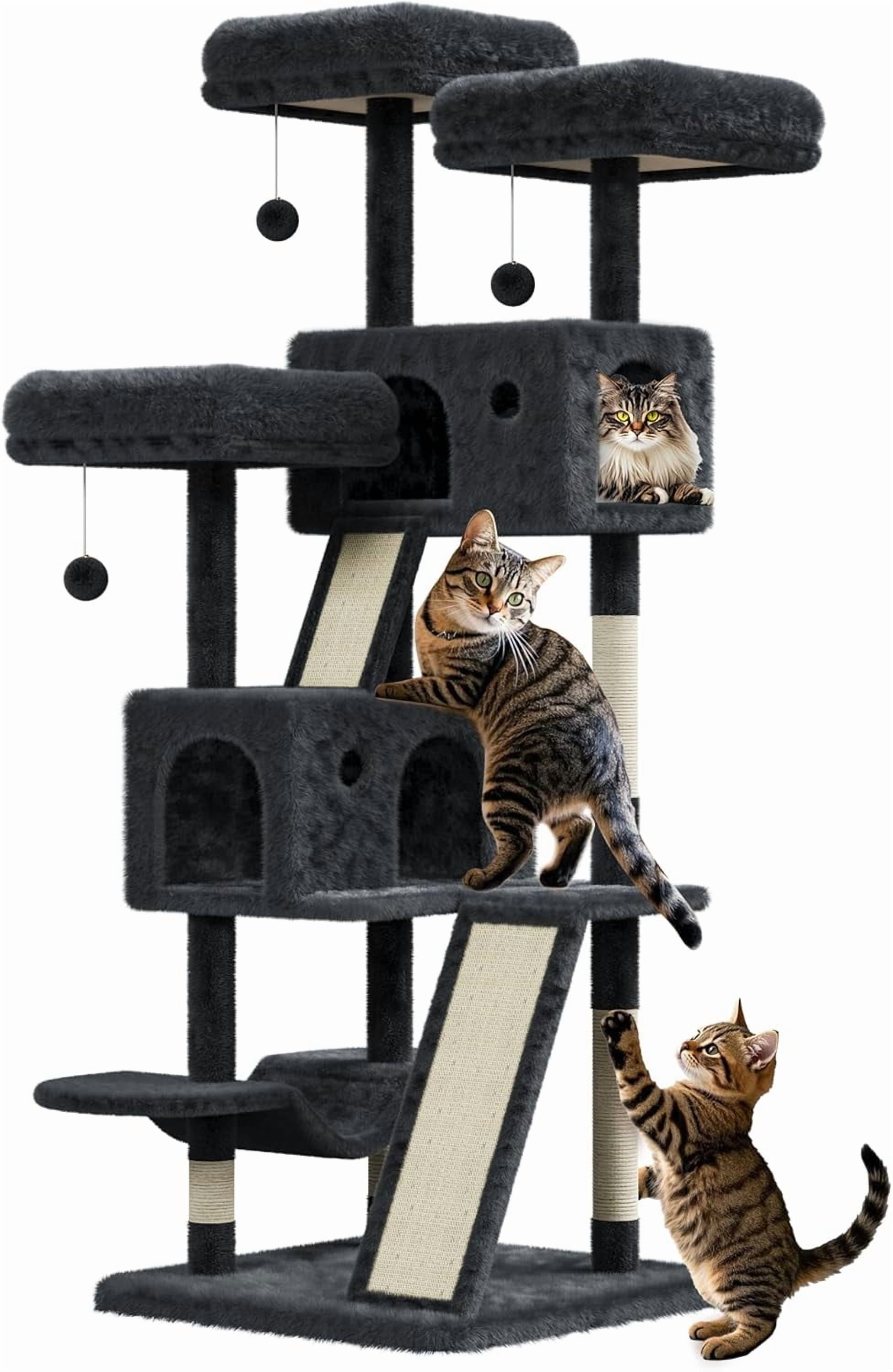 66" Heavy-Duty Multi-Level Cat Tree for Large Indoor Cats (20 Lbs+), w ...