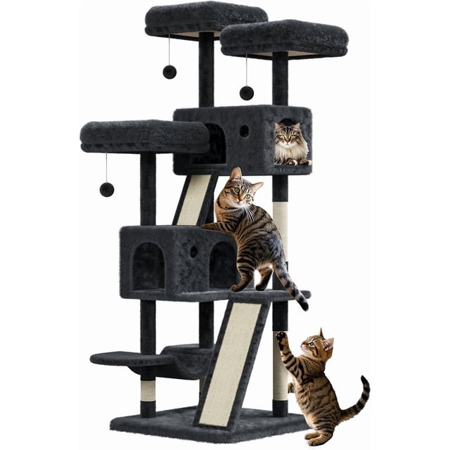 66" Heavy-Duty Multi-Level Cat Tree for Large Indoor Cats (20 Lbs+), w ...