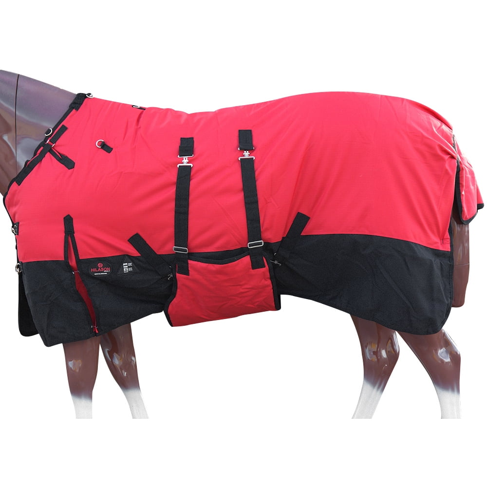 66 In Hilason 600D Winter Waterproof Horse Turnout Blanket Belly Wrap ...