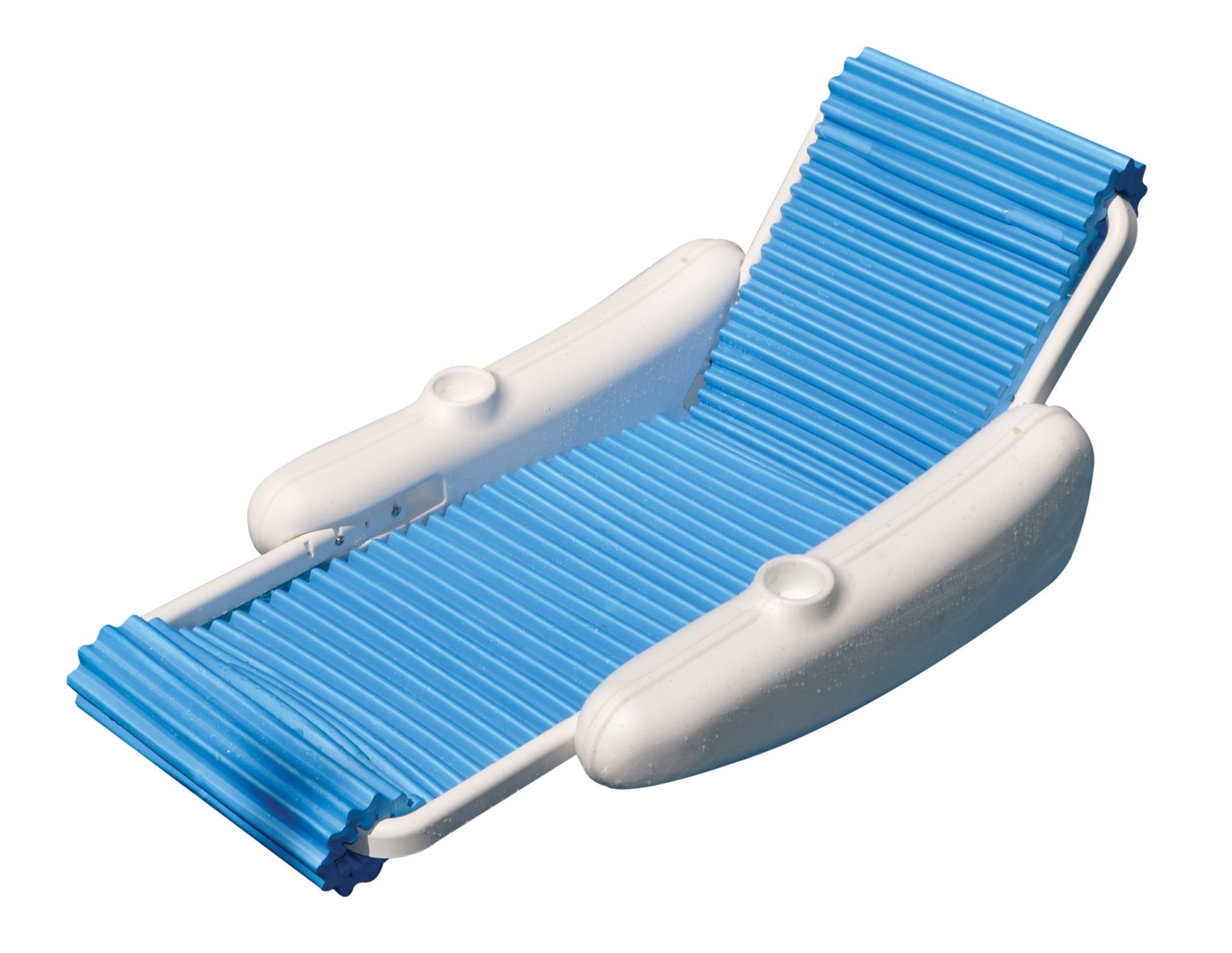 66-Inch Blue and White Rippled Eva Float Swimming Pool Lounge Chair ...