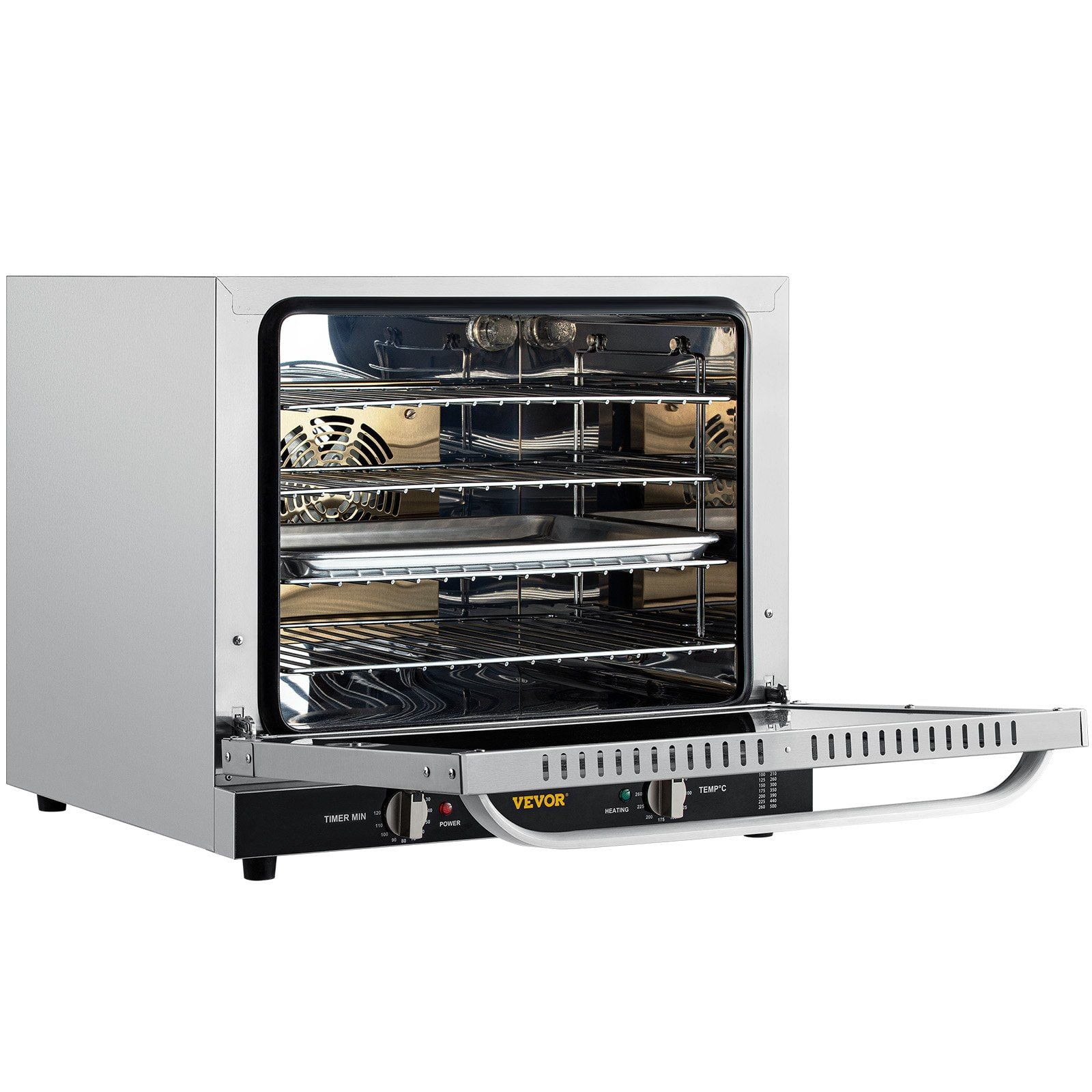 66 Liter 1800W Electric Toaster with 4-Tier Racking System, Front Glass ...