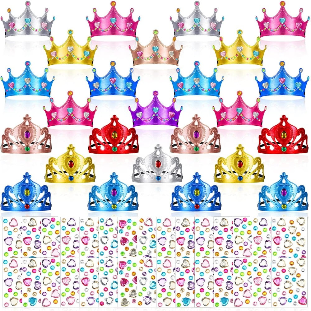 66 Pcs DIY Princess Tiara Kit, Creative Craft with Sparkly Gems ...
