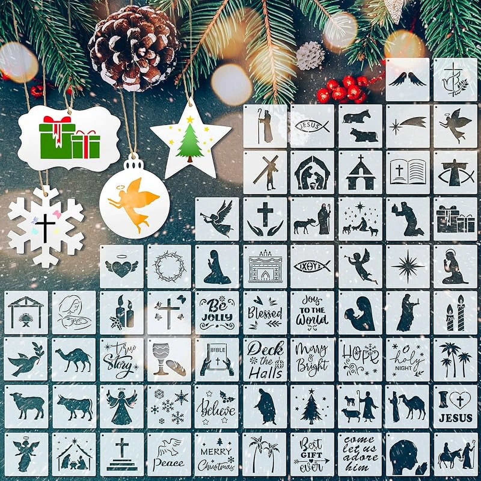 66 Pcs Small Stencils for Crafts Reusable 3 Inch Stencils for Painting ...