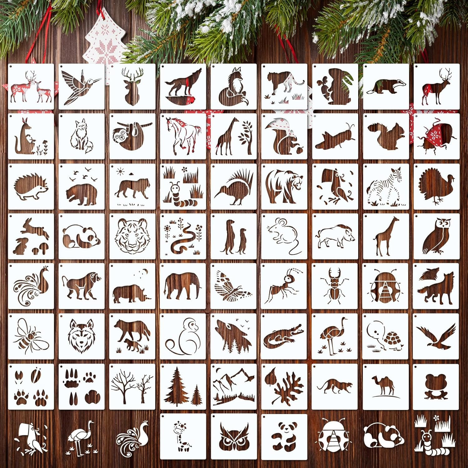 66 Pcs Small Stencils for Crafts Reusable 3 Inch Stencils for Painting ...