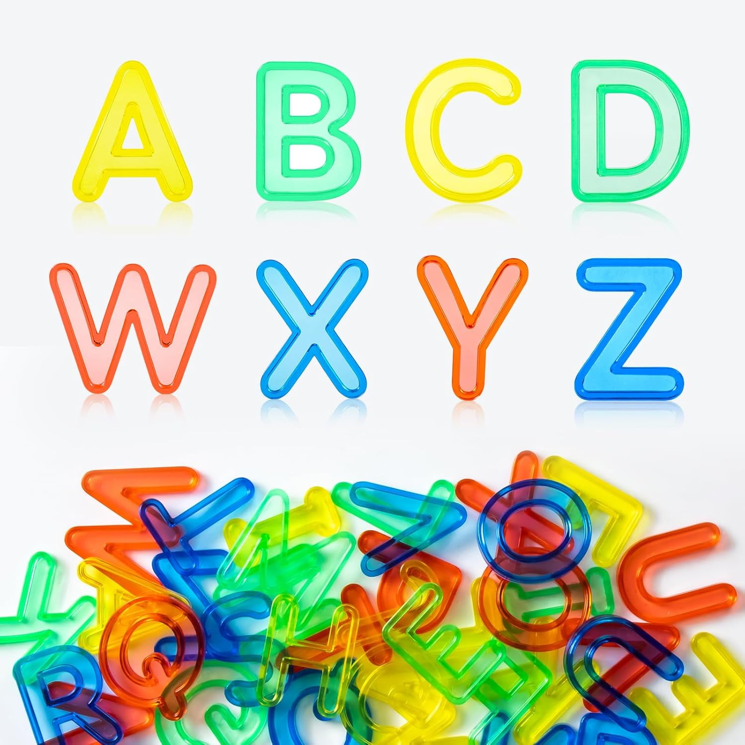 66 Pcs Translucent Letters and Numbers – About 2 Inches - Plastic ...
