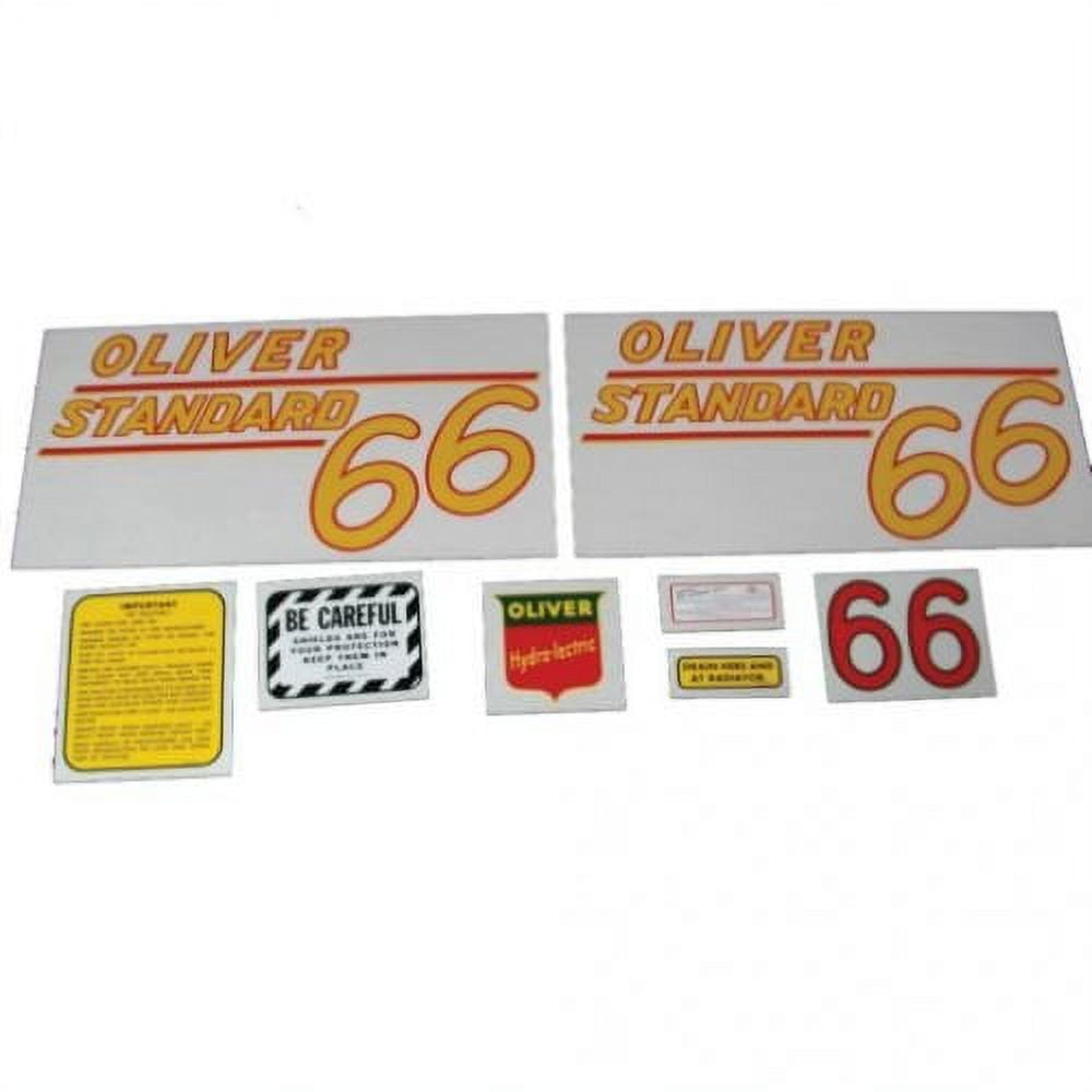 66 Standard Decal Set Yellow Mylar fits Oliver 66 - Walmart.com