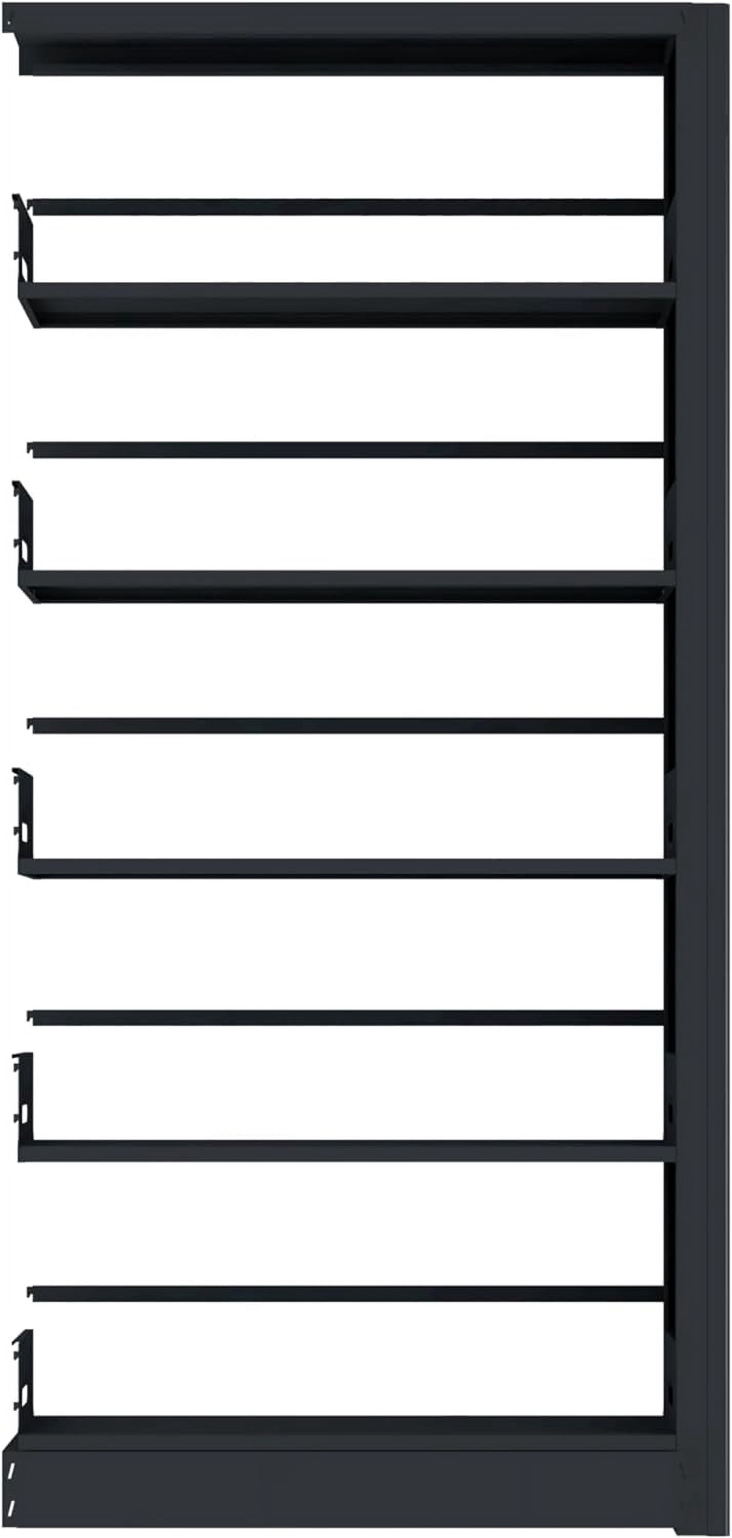 66" Tall Bookcase, 14" Deep 5-Tier Bookshelf with Adjustable Shelves ...
