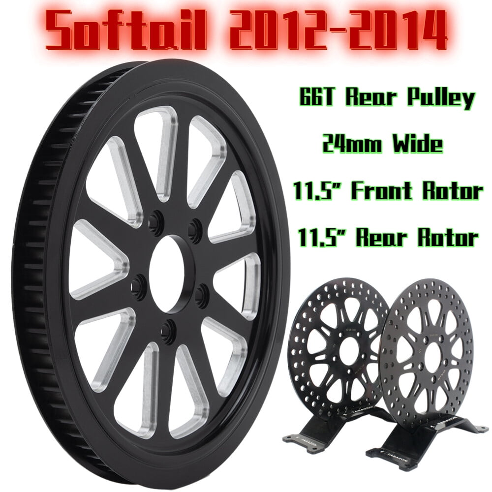 66 Tooth Spoke Rear Pulley Rotors for Harley Davidson Heritage Softail ...