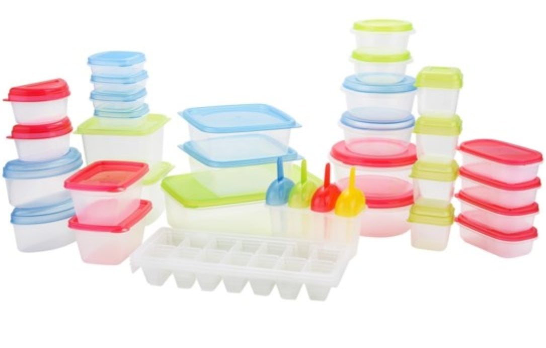66-pc Food Storage Containers Lock Tight Lids Microwave, Freezer ...
