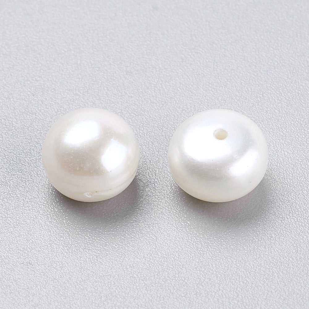 66 pc Grade AA Natural Cultured Freshwater Pearl Beads Half Drilled ...