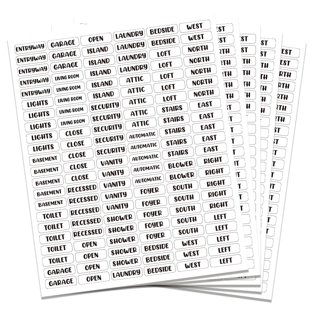 660 Pcs Home Office Identification Light Switch Labels Transparent ...