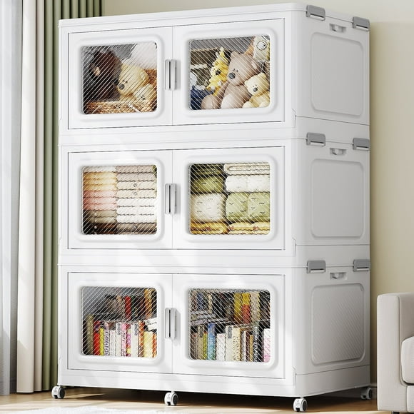 Shop Tall Storage Bins for Organized Home Spaces in Gray and Blue