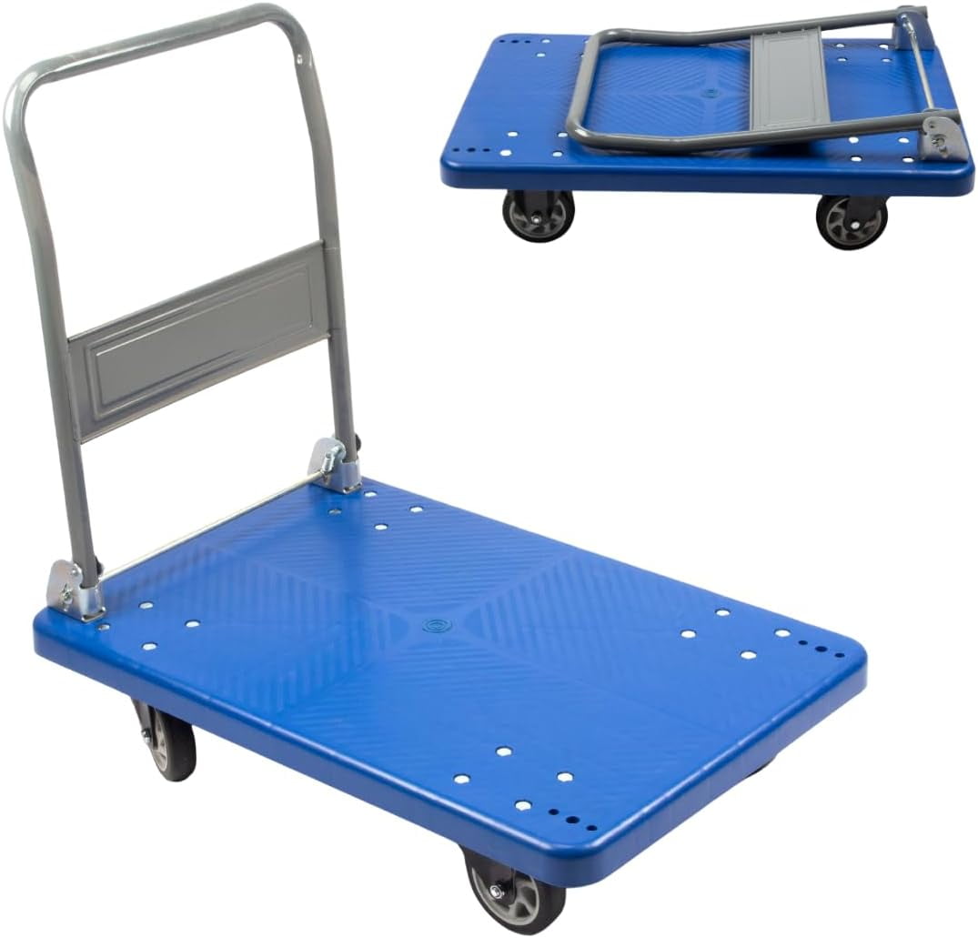 660 lbs Foldable Platform Truck Dolly with Swivel Wheels, Heavy Duty ...