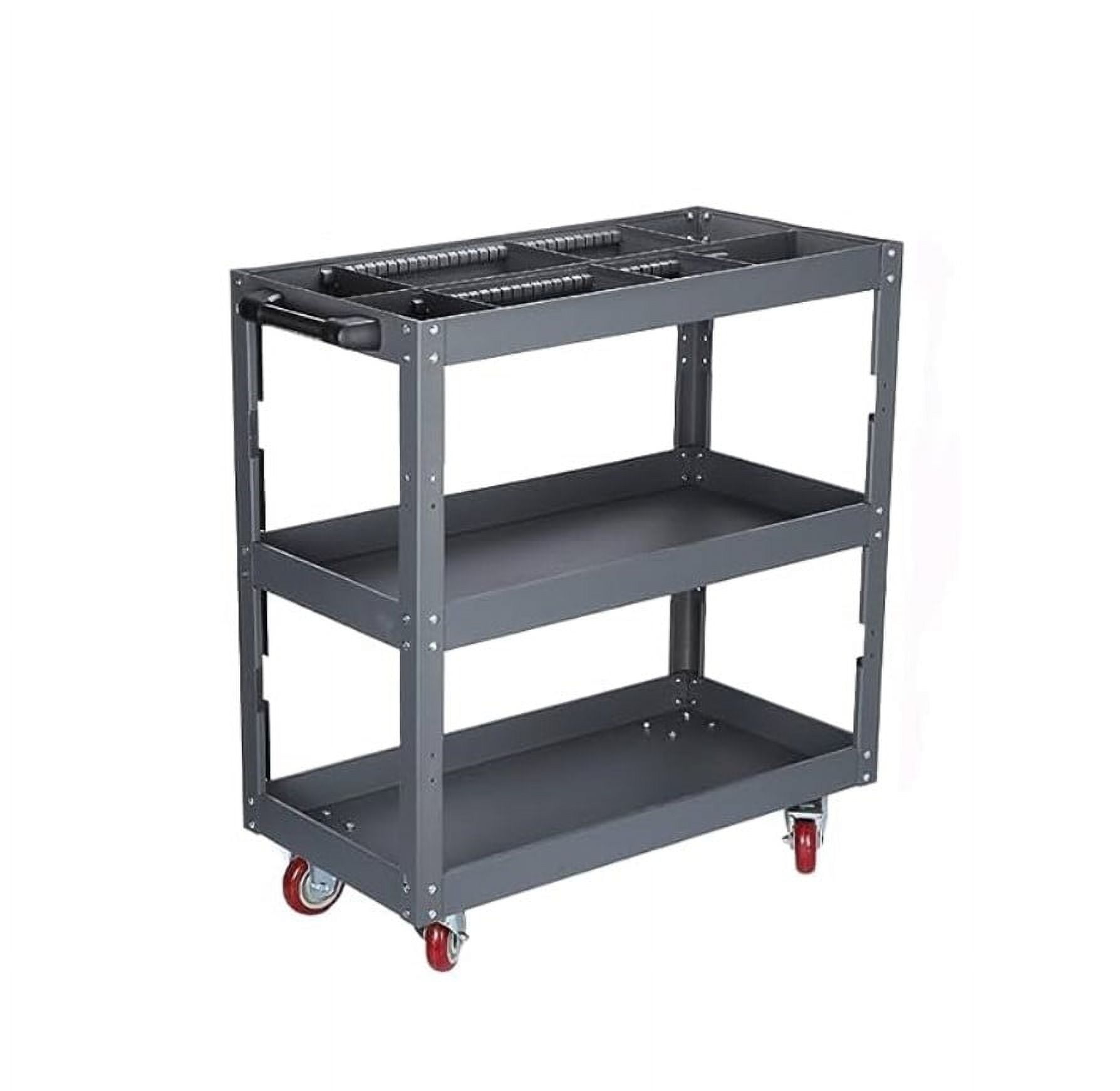 660 lbs Tool Trolley with Adjustable Dividers, Large Capacity Tool Cart ...