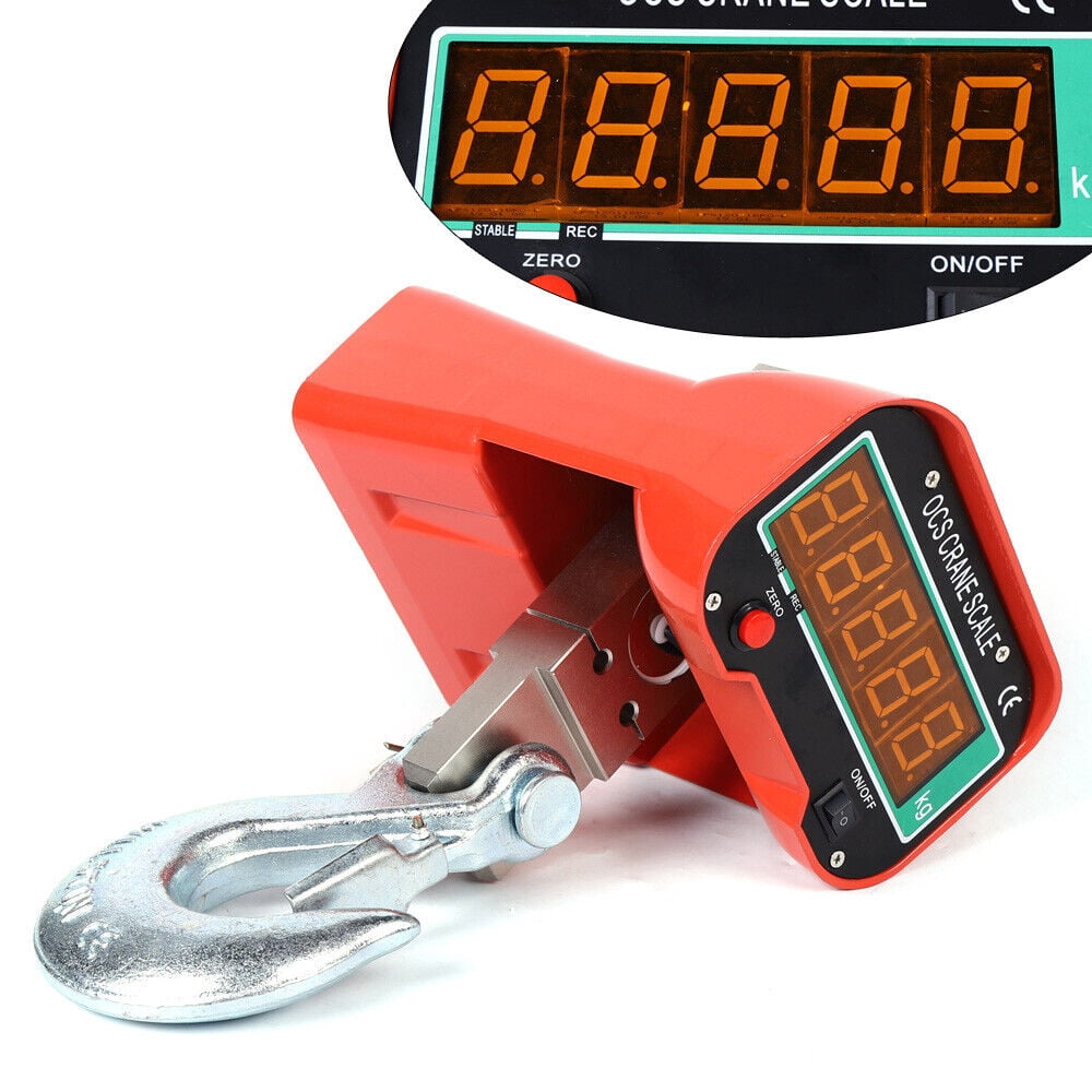 6600lbs/3T Industrial Digital Hanging Scale LCD Display Heavy Duty OIML ...