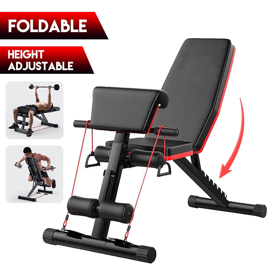 660LBS Adjustable Dumbbell Weight Abdominal Bench Sit-up Fitness Gym ...
