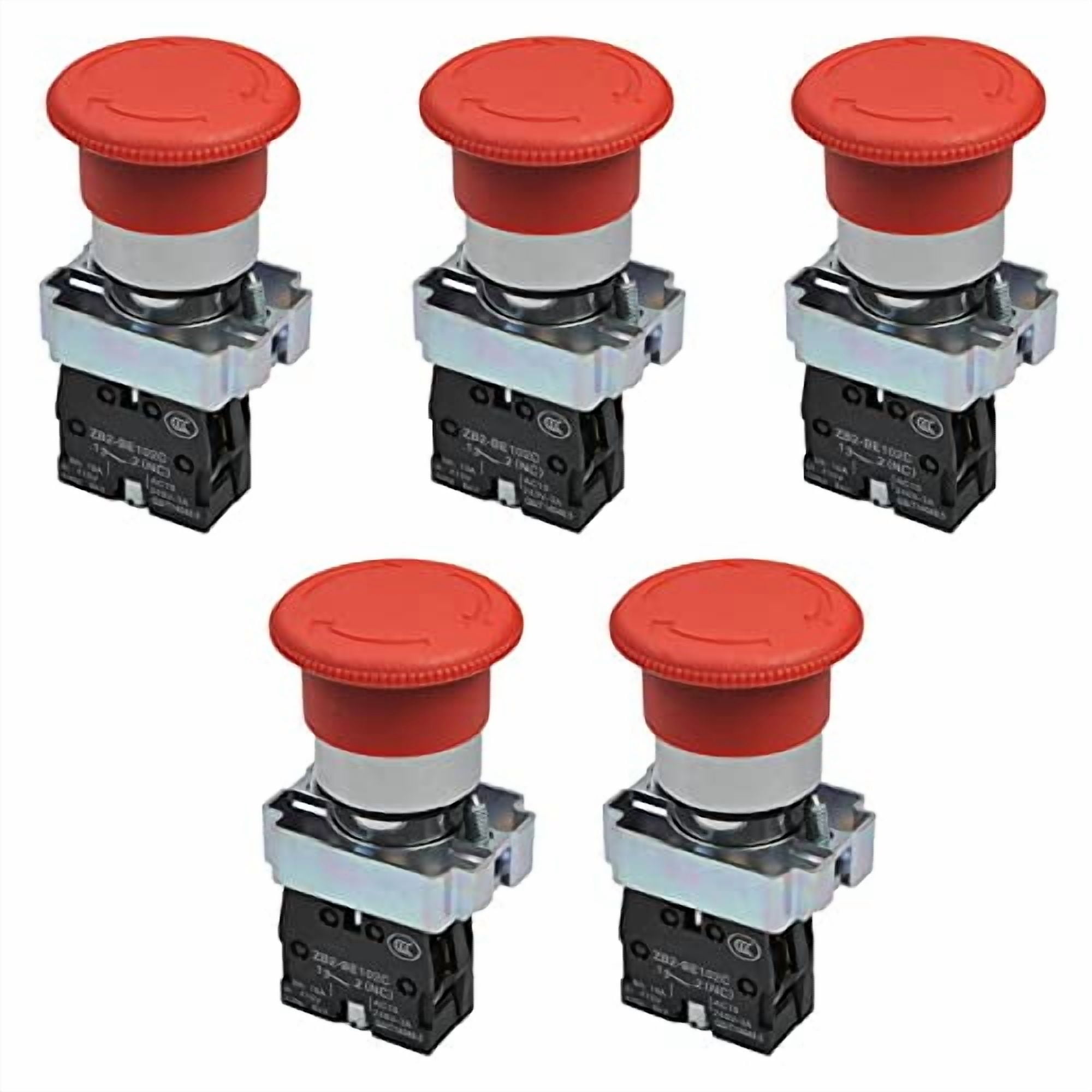 660V 10A Emergency Stop Push Button Switch ZB2-BE102C Self-Locking E ...