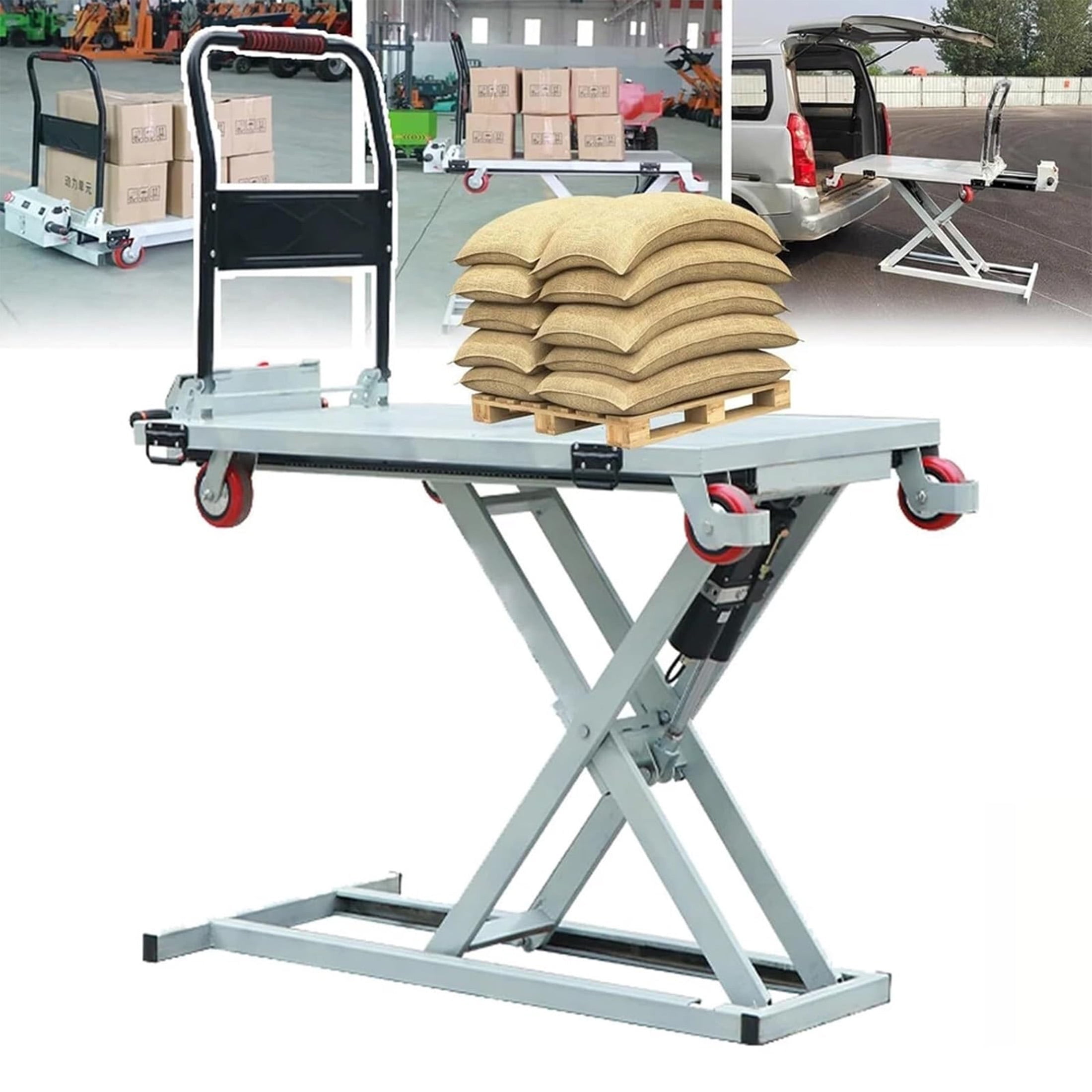 660lbs Hydraulic Lift Table Cart, 31.5" Lifting Height Electric Scissor ...