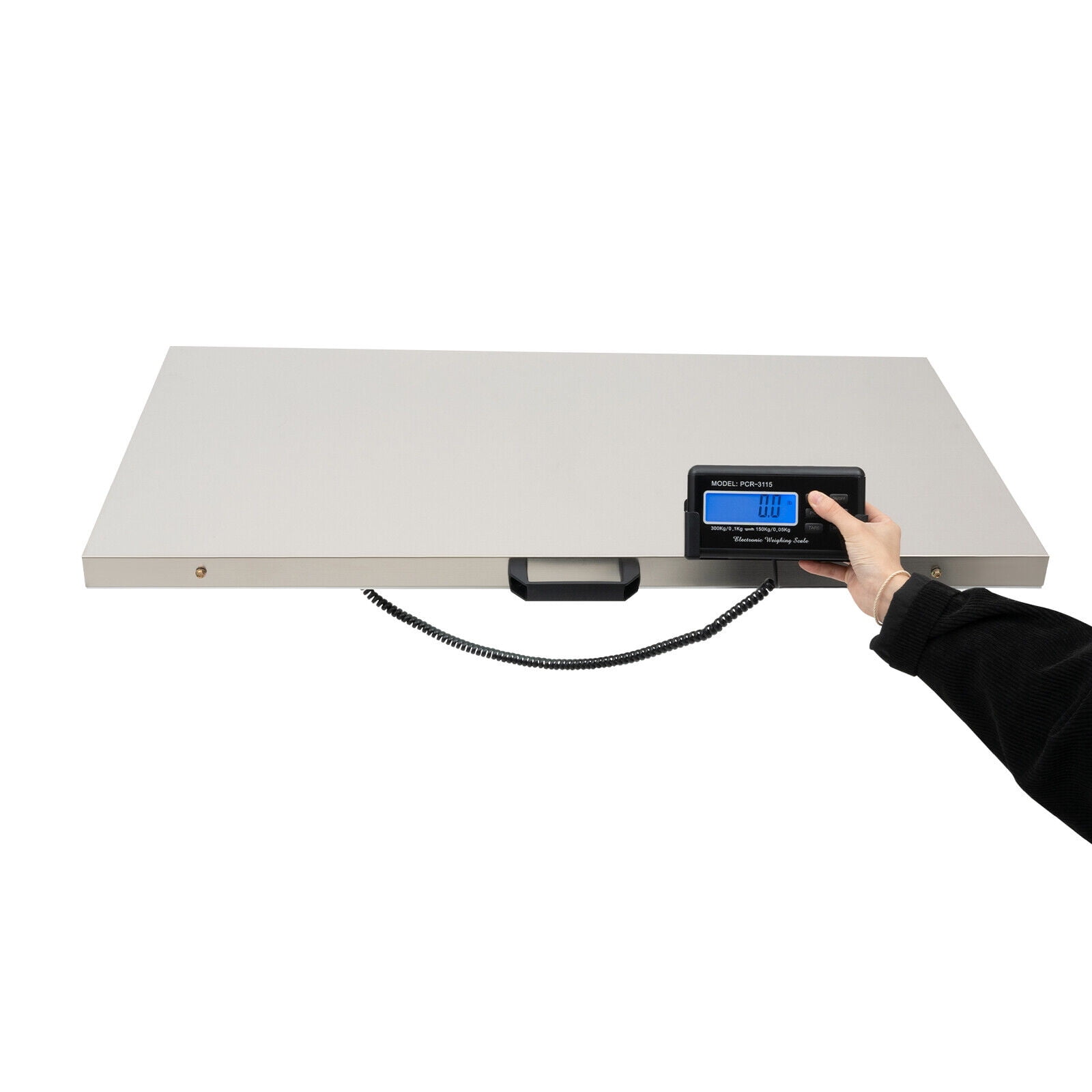 660lbs LCD Floor Bench Scale Postal Platform Shipping Animal Vet ...