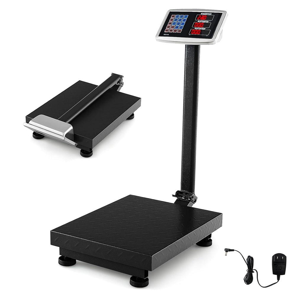 660lbs Weight Computing Digital Scale, Folding Floor Platform Scale ...
