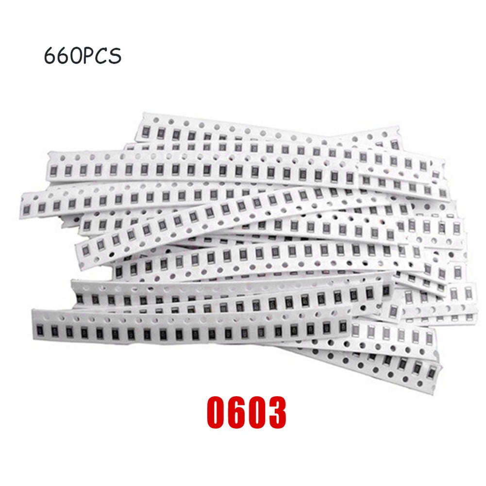 660pcs 33 Values 1206 0805 0603 SMD Resistor Kit (1ohm-1M ohm) 1% ...