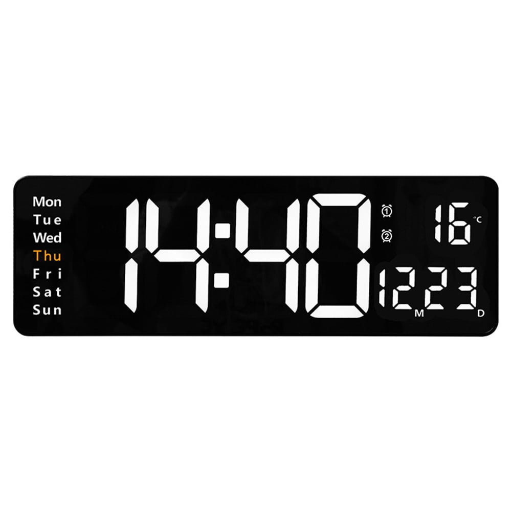 6626 Large Digital Wall Clock with Remote Control, 16'' Big LED Screen ...