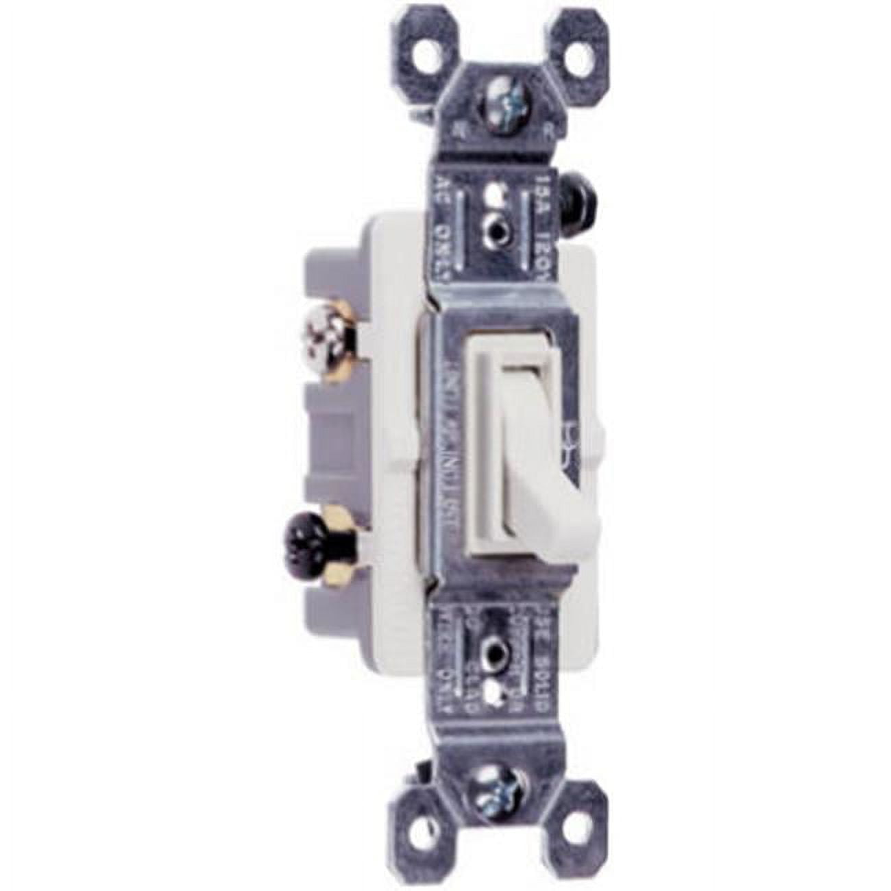 663WGCC10 15A 120V Grounding Standard 3 Way Toggle Switch, White ...