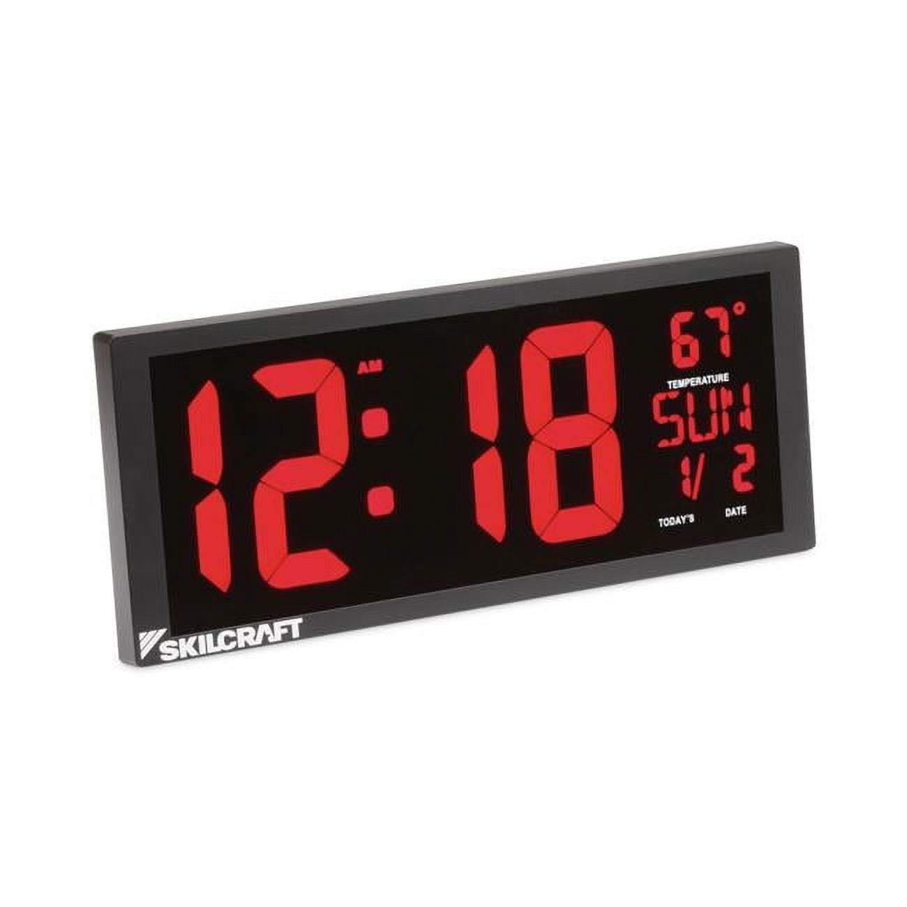 6645016988079 Digital Clock - Black - LED Self-Set - Walmart.com