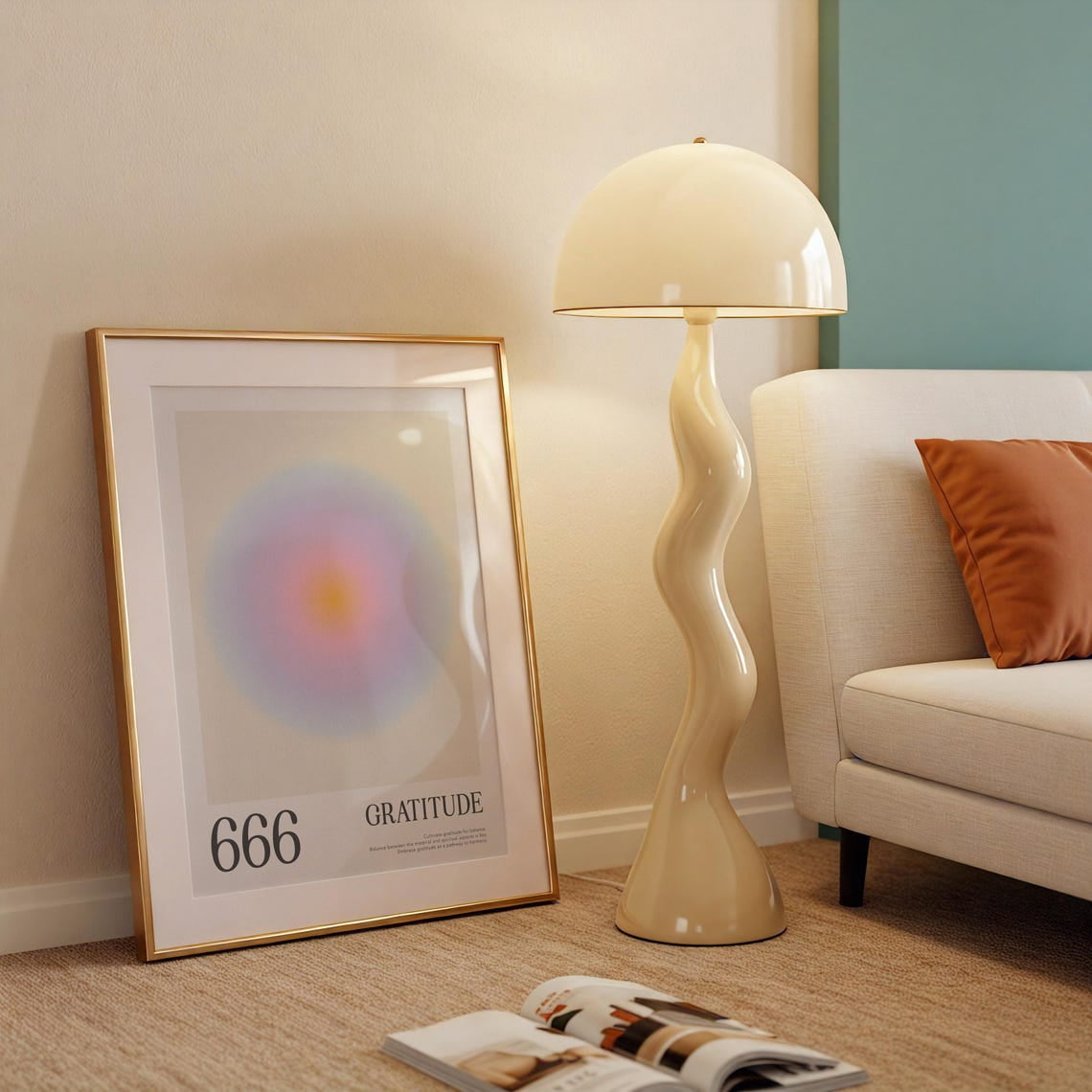 666 Angel Number Aura Gradient Spiritual Girly Decor Poster, Unframed ...