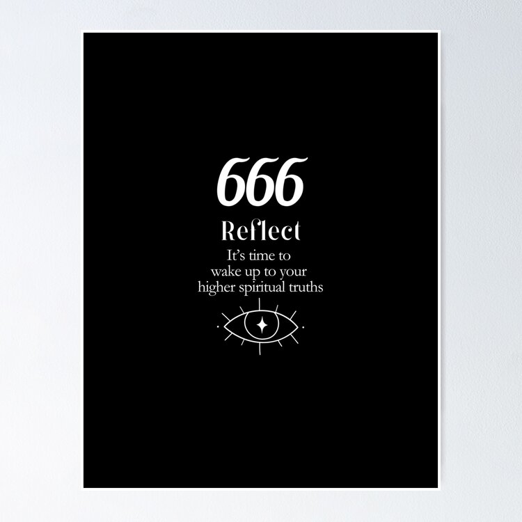 666 Angel Number (Reflect) UNFRAMED Poster, 12x18 - Walmart.com