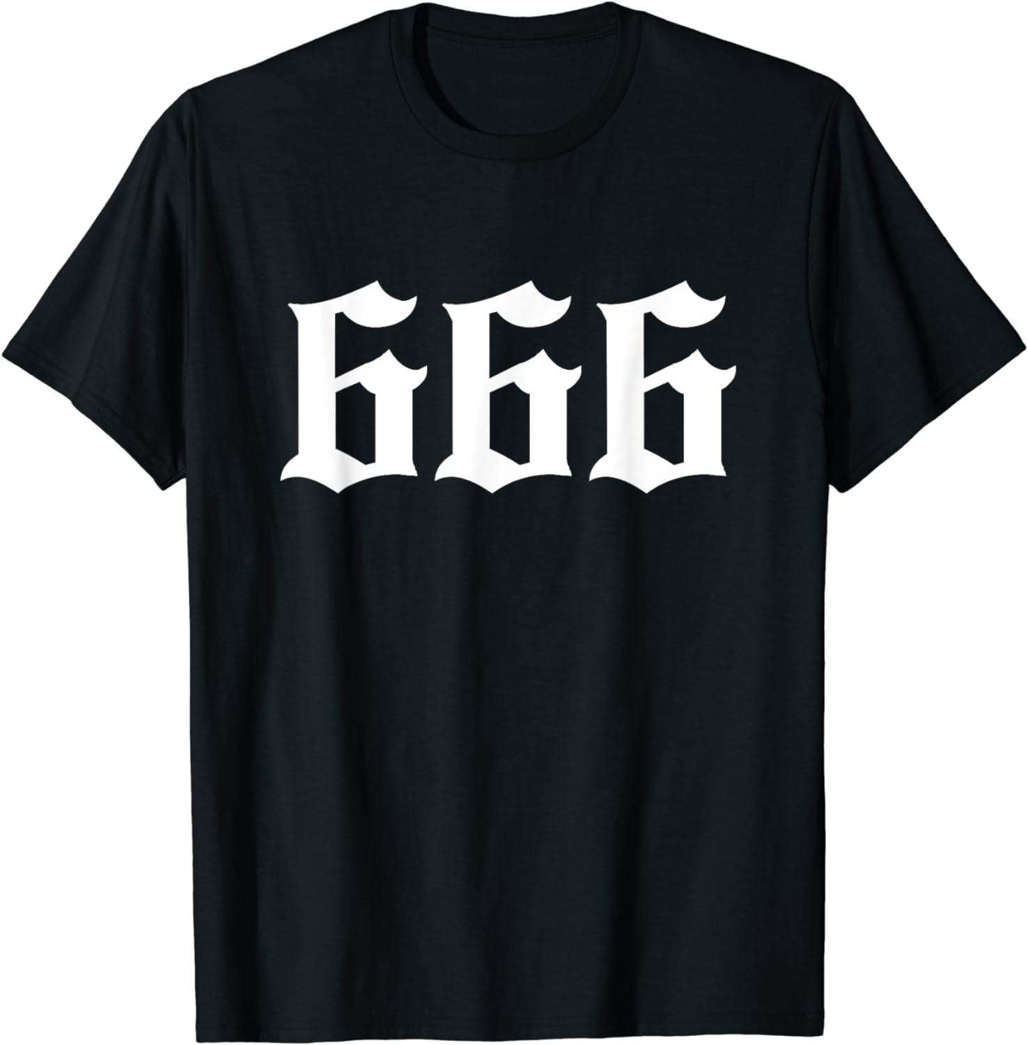 666 (Old English), Number of the Beast Satanic Symbol T-Shirt - Walmart.com