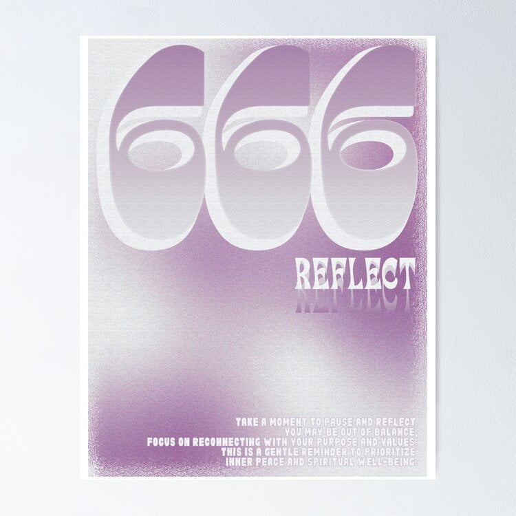 666 - Reflect Angel Number UNFRAMED Poster, 12x18 - Walmart.com