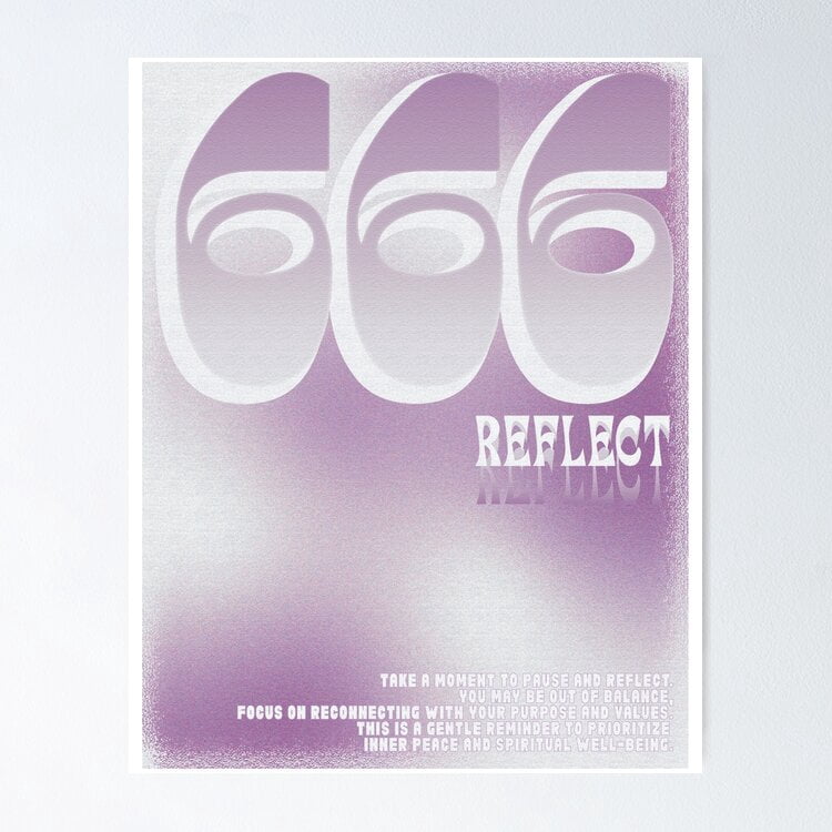 666 - Reflect Angel Number UNFRAMED Poster, 18x24 - Walmart.com