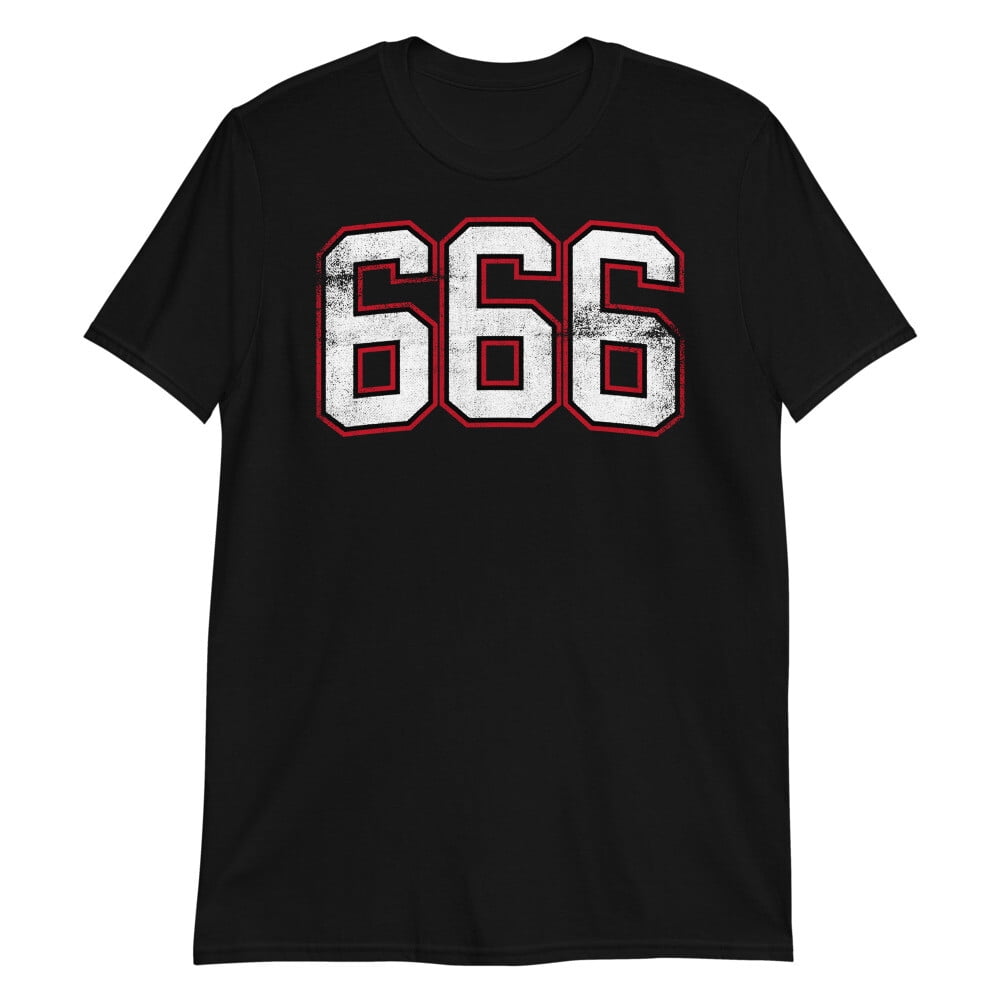 666 Symbolic Graphic Short-Sleeve Unisex Dark Aesthetic Shirt - Walmart.com