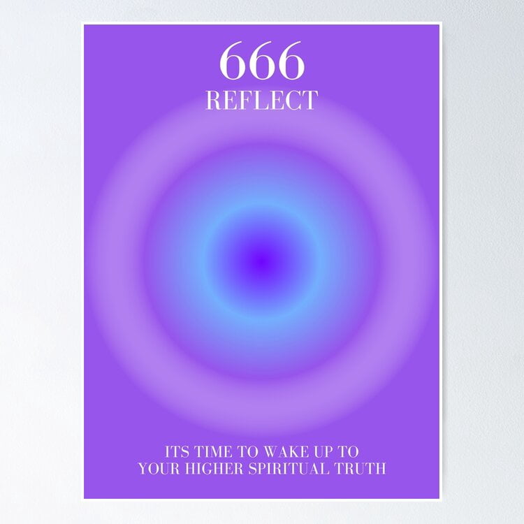 666 angel number aura UNFRAMED Poster, 12x18 - Walmart.com